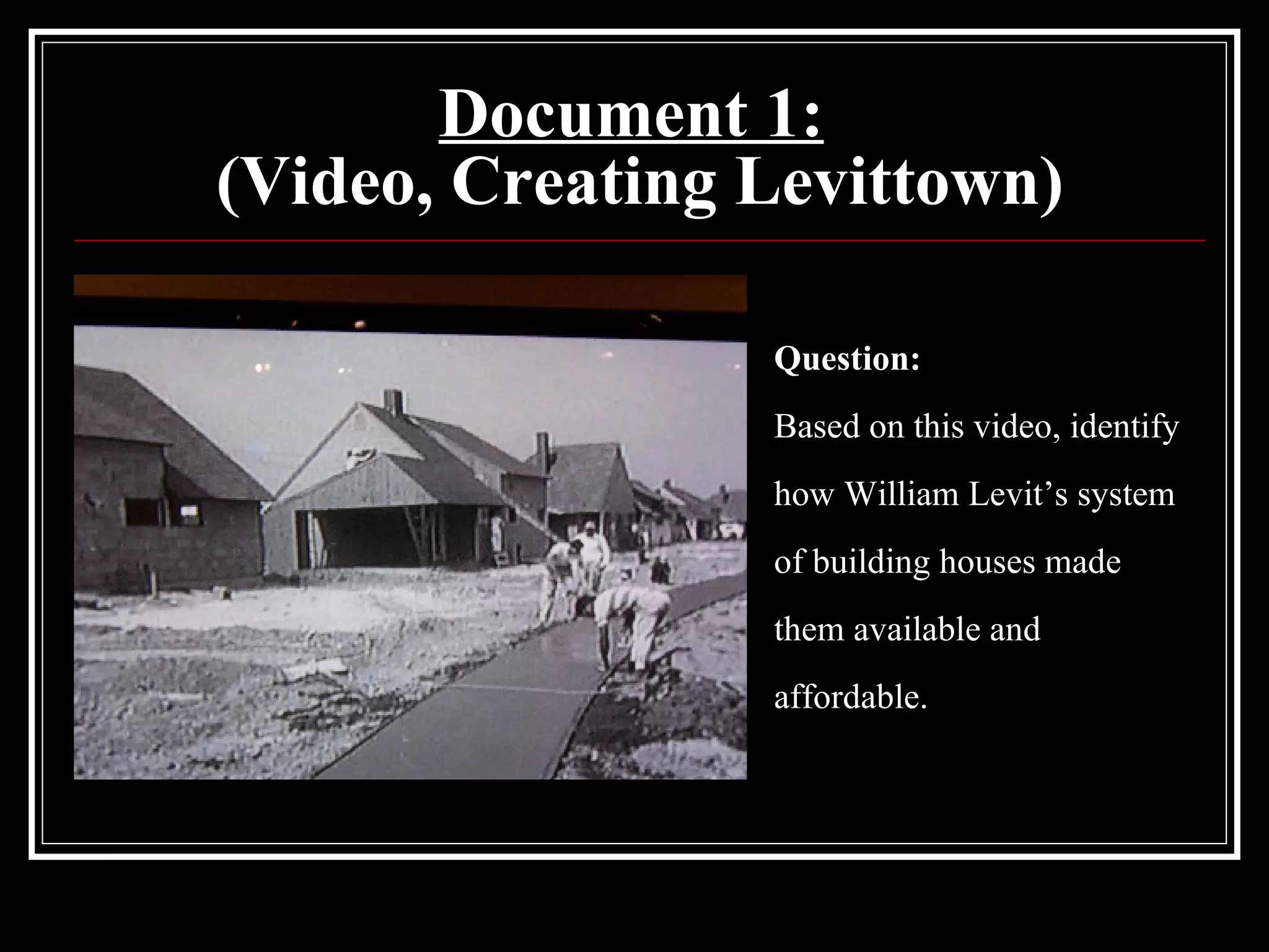 DBQ: Levittown | PPT | Death, Injury, or Military Conflict | Sensitive ...