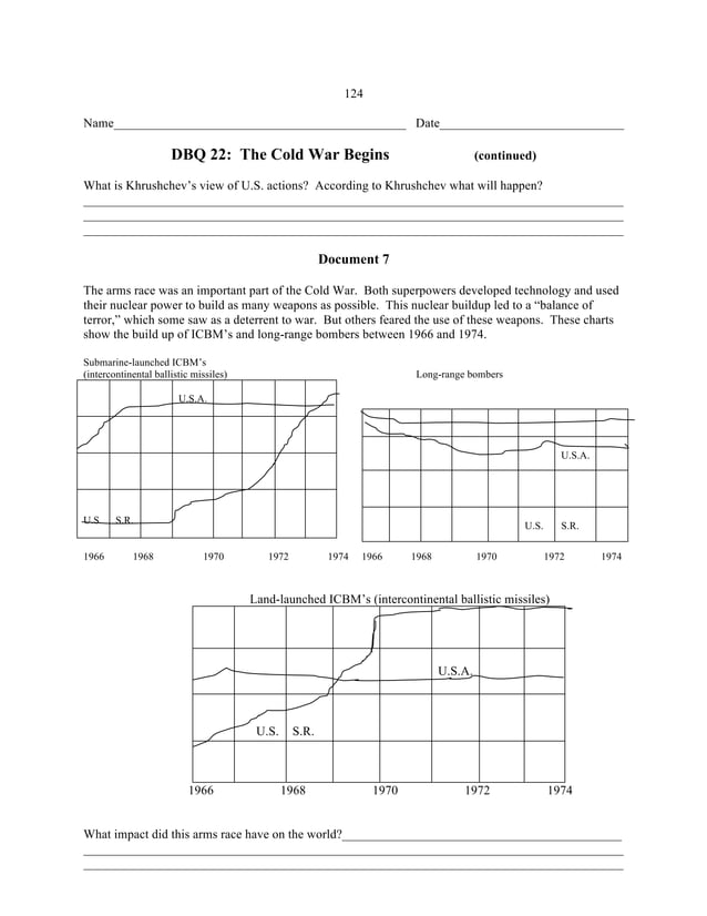 DBQ - Start of the Cold War Document Based Questions | PDF | Political ...