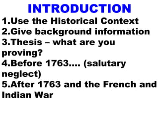 DBQ Causes of the Revolution | PPT