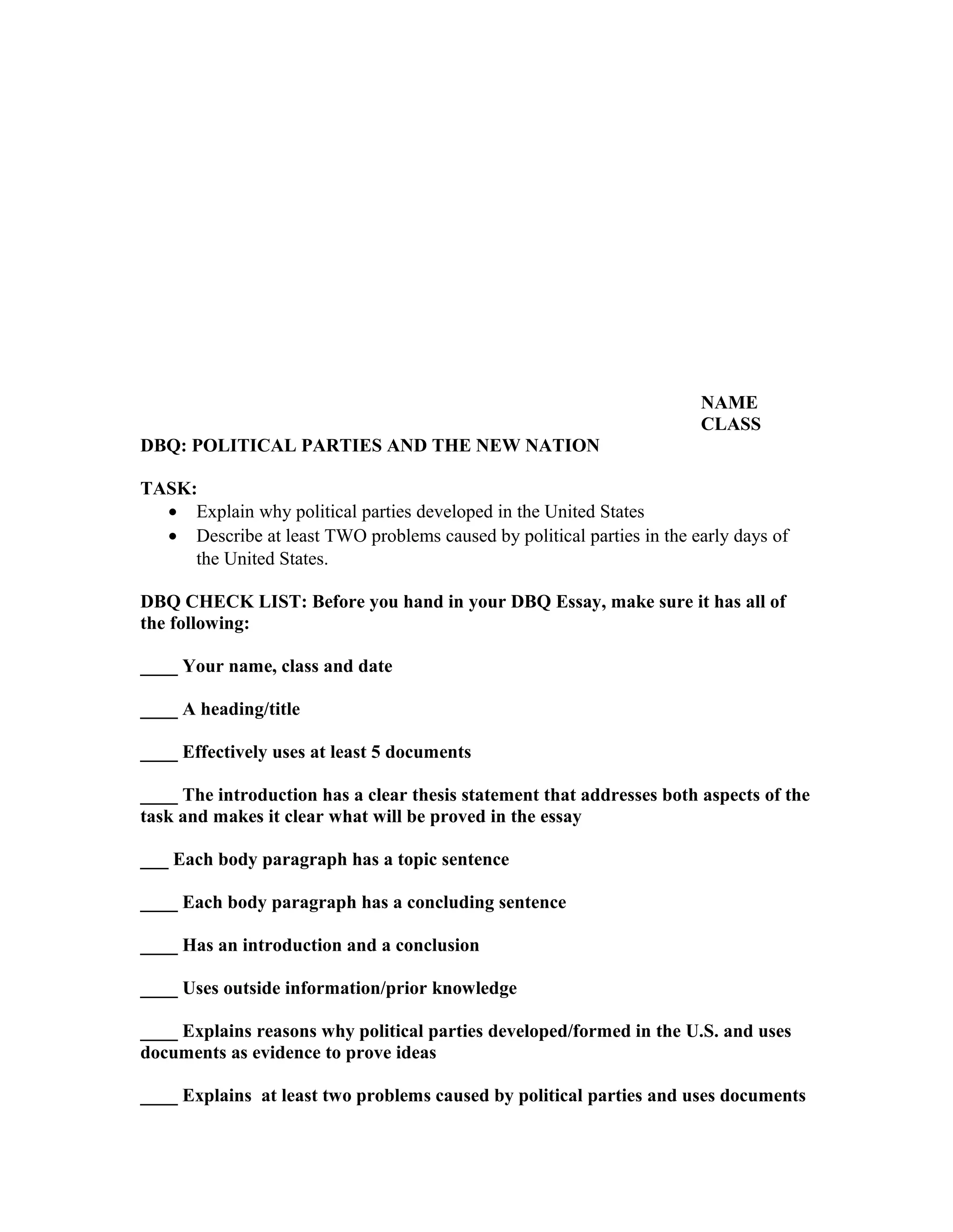 Dbq essay outline exploration | DOC