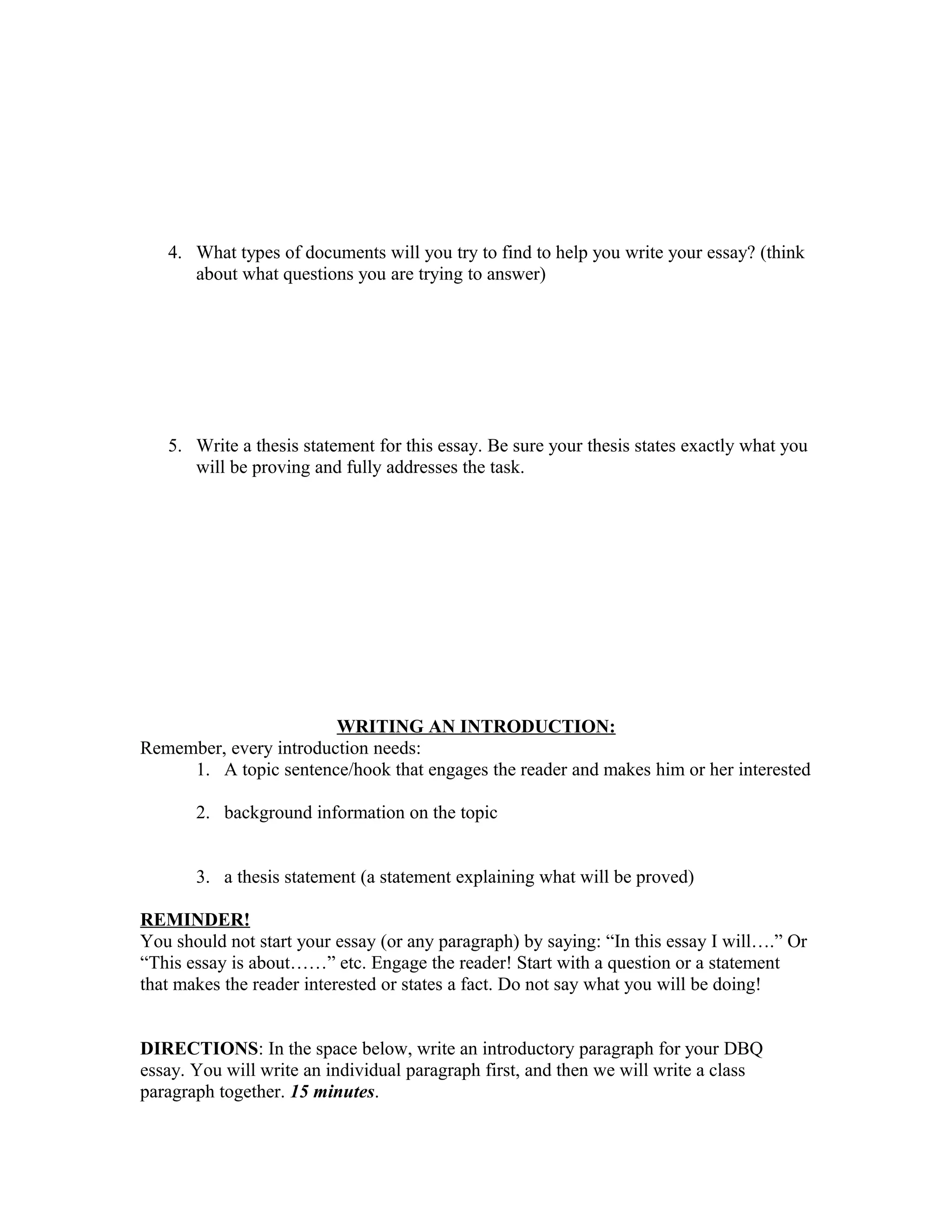 Dbq essay outline exploration | DOC