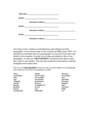 Dbq essay outline exploration | DOC