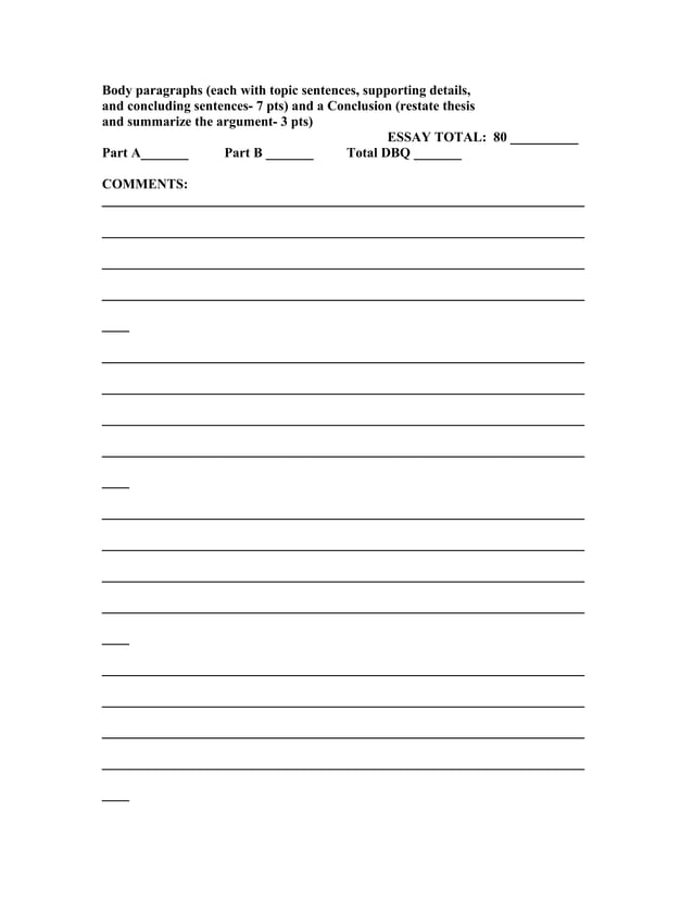 Dbq essay outline exploration | DOC