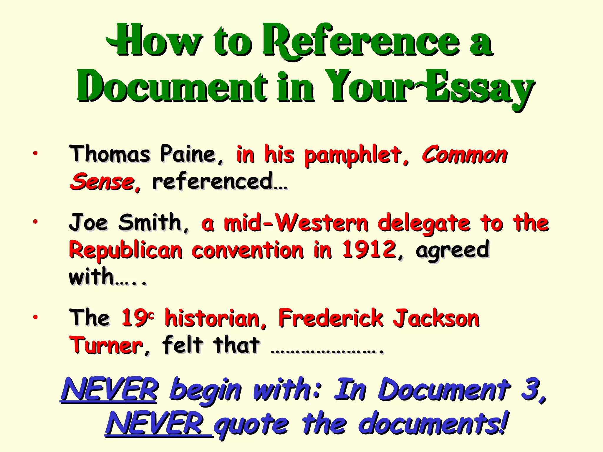 DBQ How To | PPT