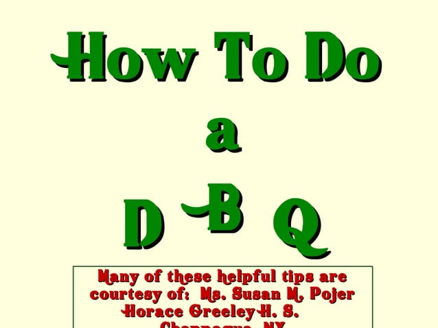 DBQ How To | PPT