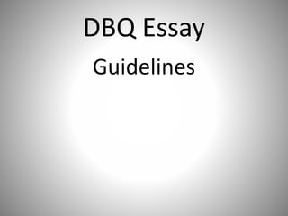DBQ Instructions | PPTX