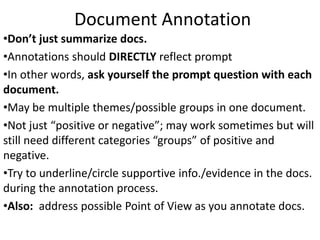 DBQ Instructions | PPTX