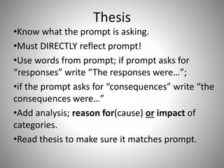 DBQ Guidelines | PPTX