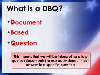 Dbq Intro And Instructions Web | PPT