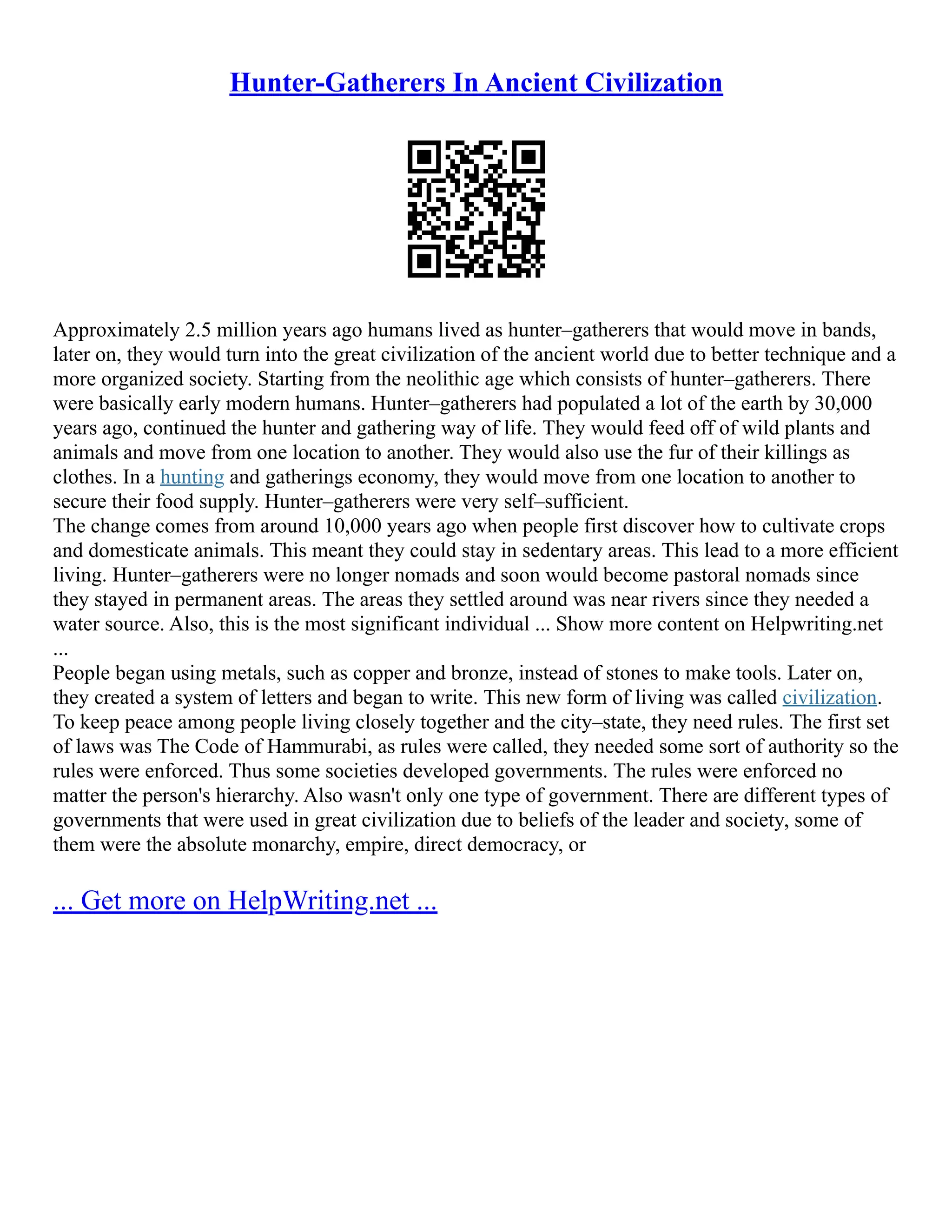 DBQ On Ancient Mesopotamian Civilization | PDF