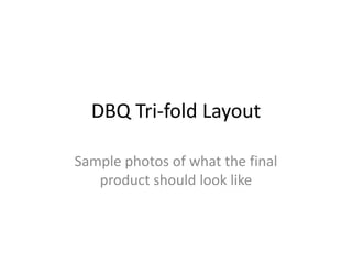 Tri-fold DBQ | PPT