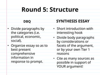 APUSH DBQ vs AP Language Synthesis Essay.ppt