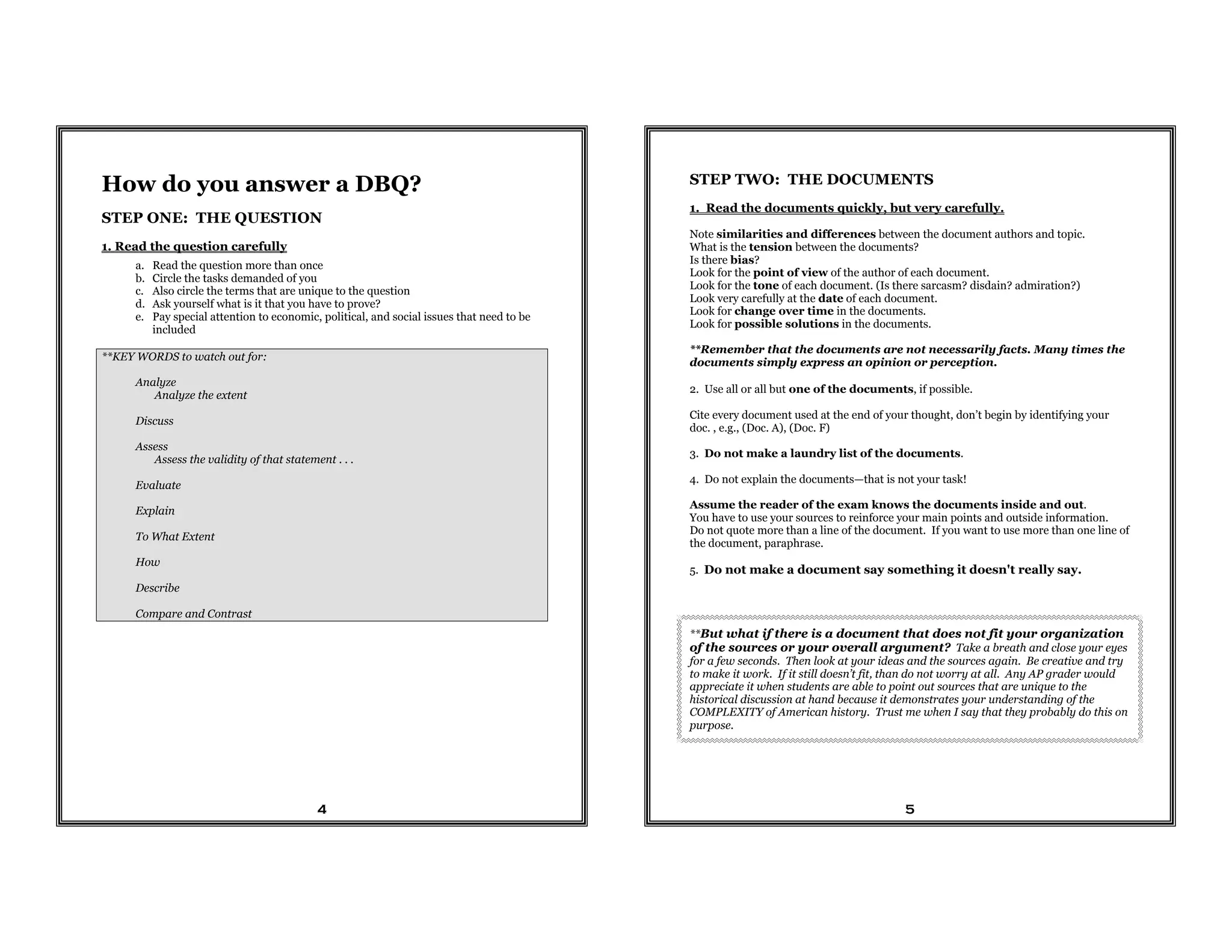 Dbq writing packet | PDF