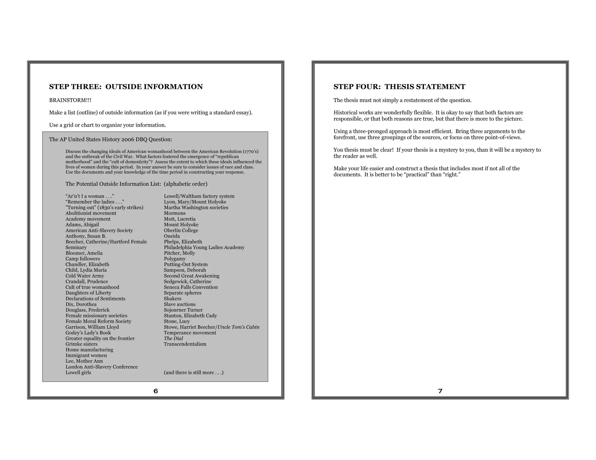 Dbq writing packet | PDF