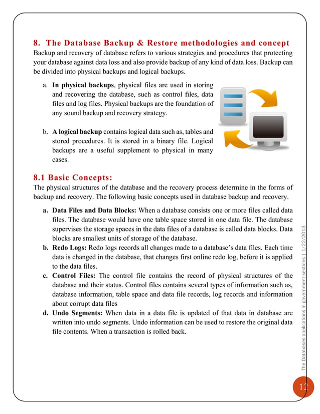 The Databases applications in government sections | PDF | Databases ...