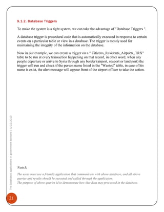 The Databases applications in government sections | PDF