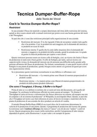DBR (Drum Buffer Roper) in TOC (Theory of Constraints) | PDF