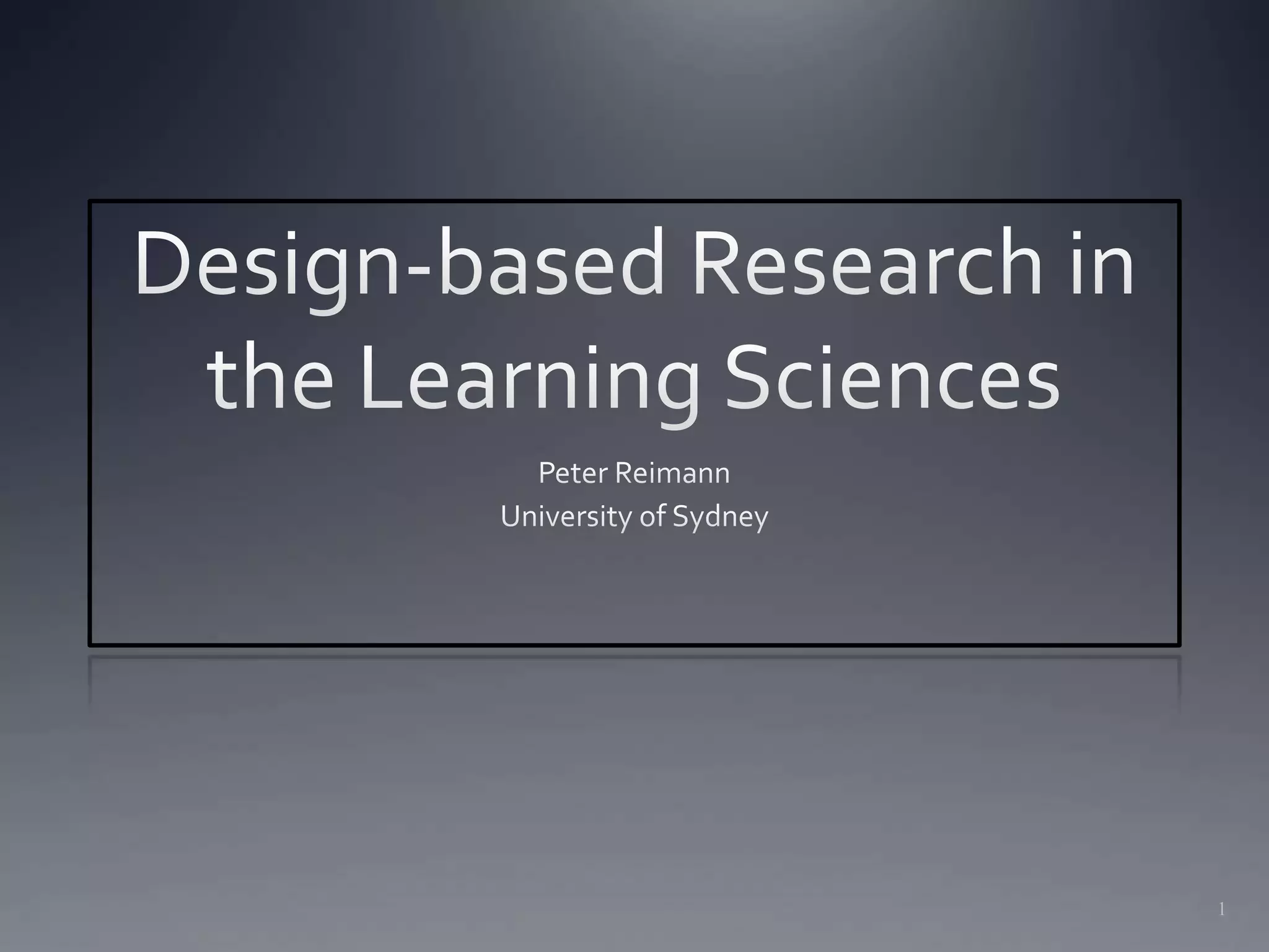 Design-based research: an introduction | PPTX