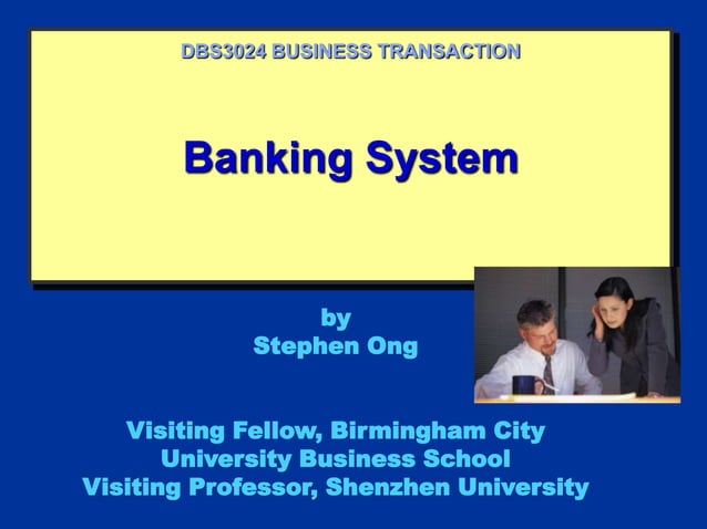Dbs3024 biz trx week 4 banking system | PPT | Credit Cards | Personal Debt