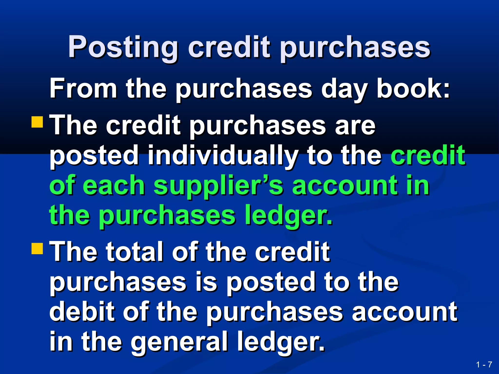 Dbs1034 biz trx week 8 purchases day book and ledger | PPT