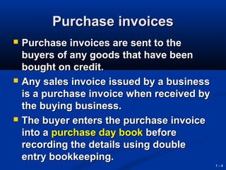 Dbs1034 biz trx week 8 purchases day book and ledger | PPT