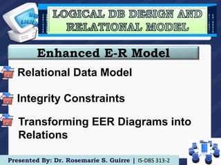 Logical DB Design and Relational Model | PPT