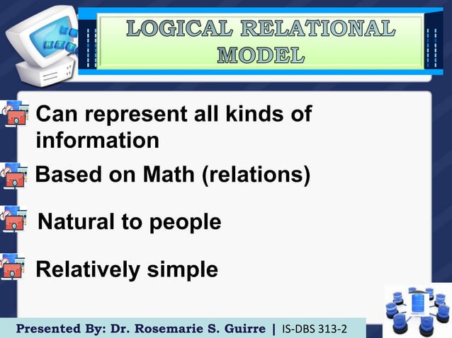 Logical Db Design And Relational Model Ppt Databases Computer Software And Applications