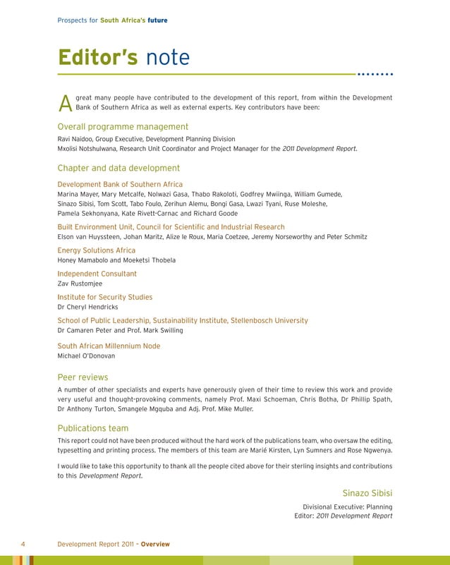 Dbsa development report 20111 | PDF