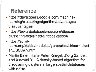 Dbscan | PPTX | Databases | Computer Software and Applications