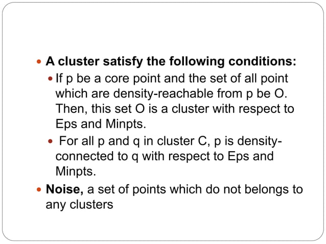 Dbscan | PPTX | Databases | Computer Software and Applications