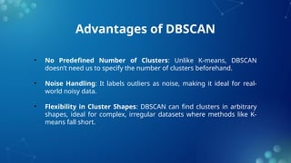 Density-Based Spatial Clustering of Applications with Noise (DBSCAN) | PPT