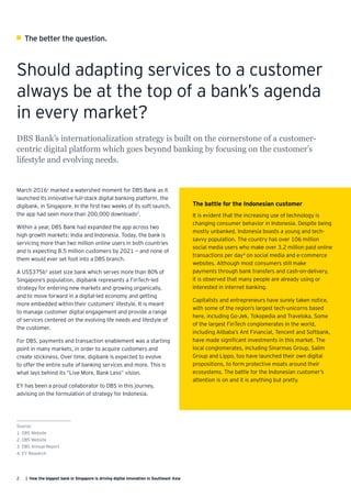 Case study: DBS's digitalization in Southeast Asia | PDF