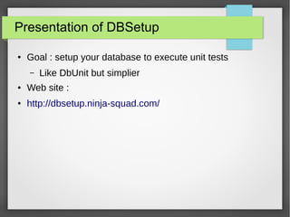 DbSetup | ODP | Databases | Computer Software and Applications