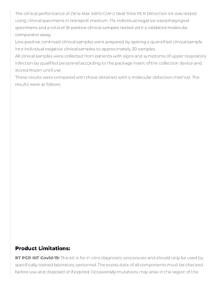 RT PCR KIT For Covid 19 | Covid-19 RT PCR KIT | PDF