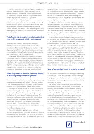 Deutsche Bank sponsored interview 2011 Treasury Perspectives | PDF