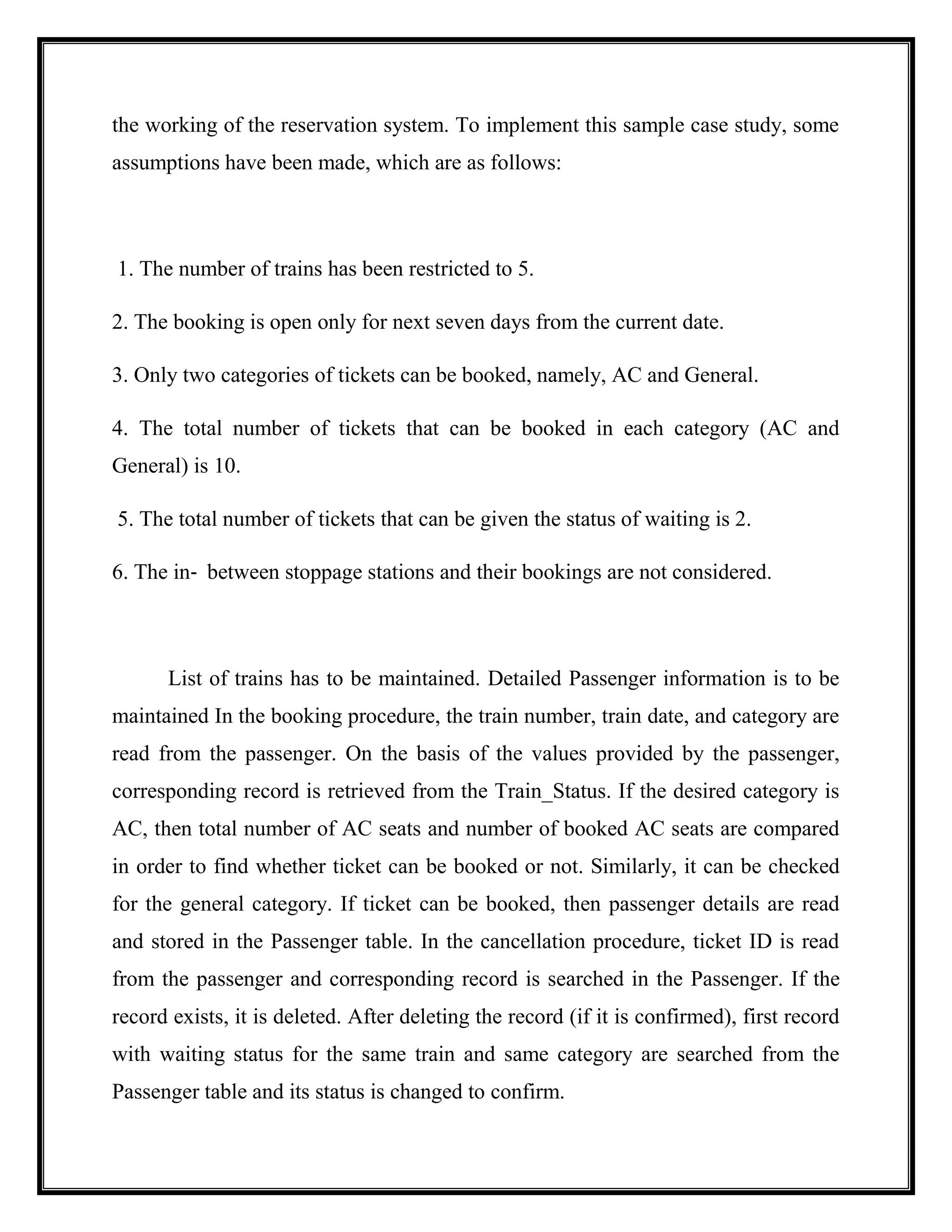 Railway management system, database mini project | PDF