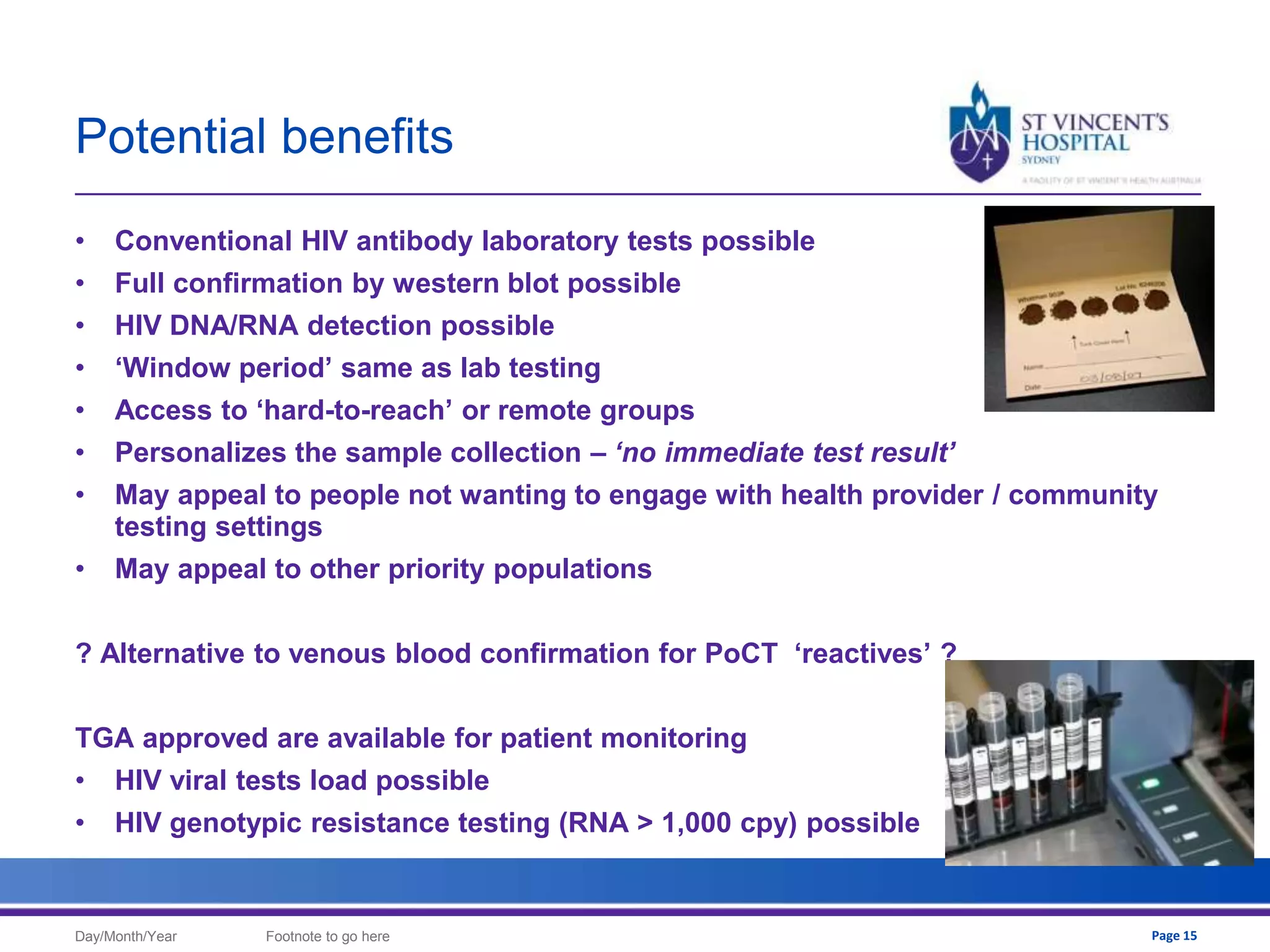 Dried blood spot HIV testing | PPTX