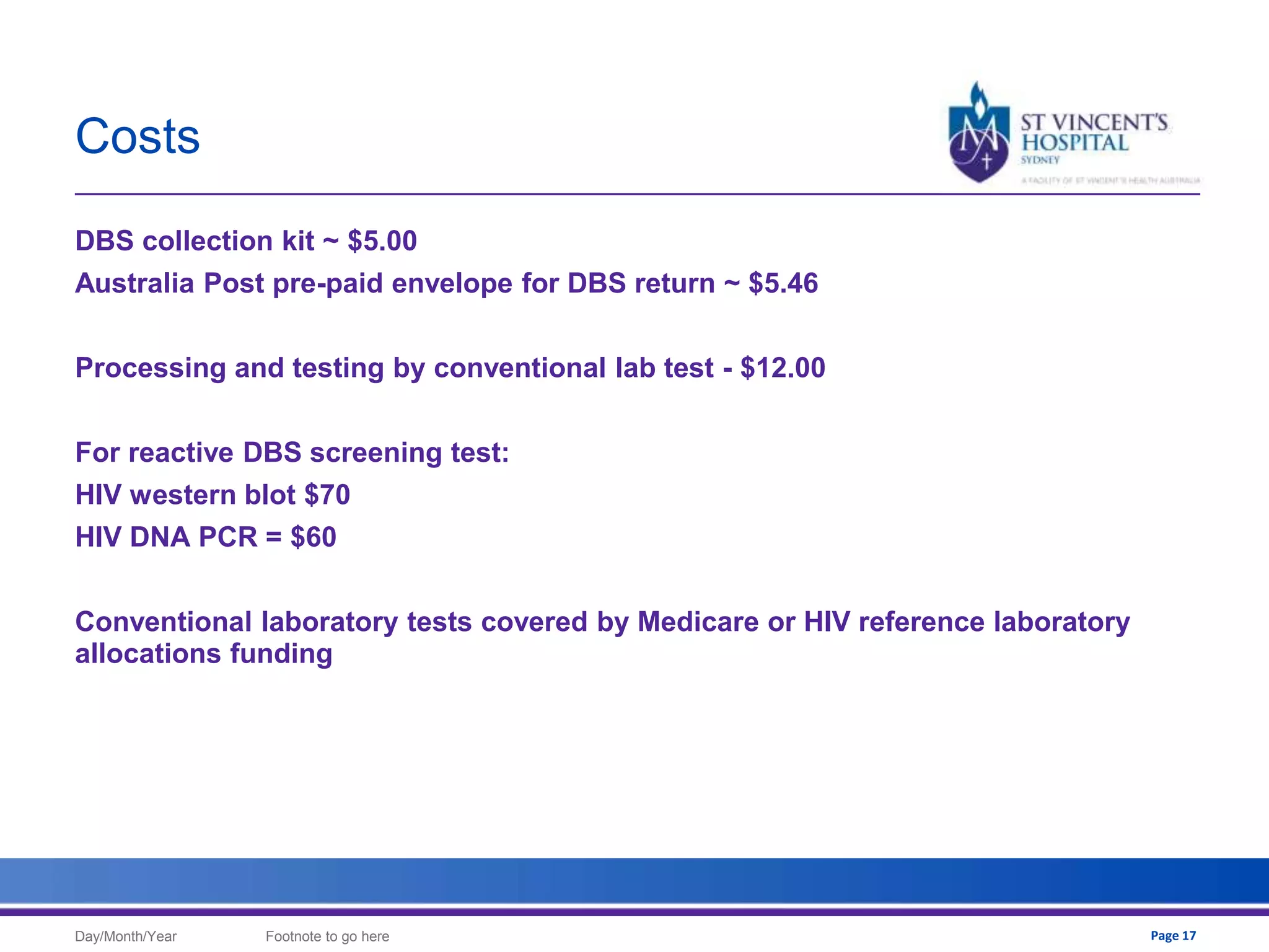 Dried blood spot HIV testing | PPTX