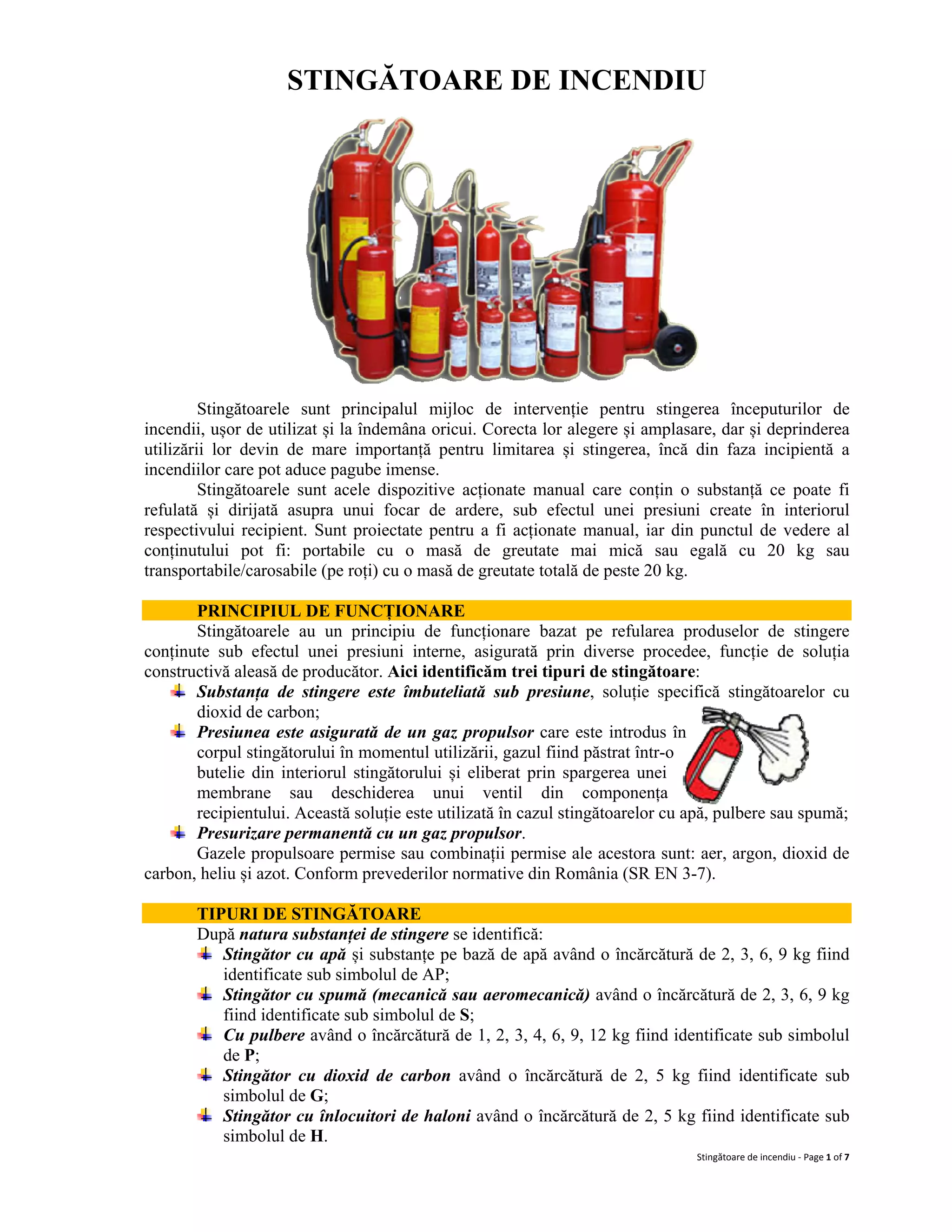 Stingătoare de incendiu | PDF