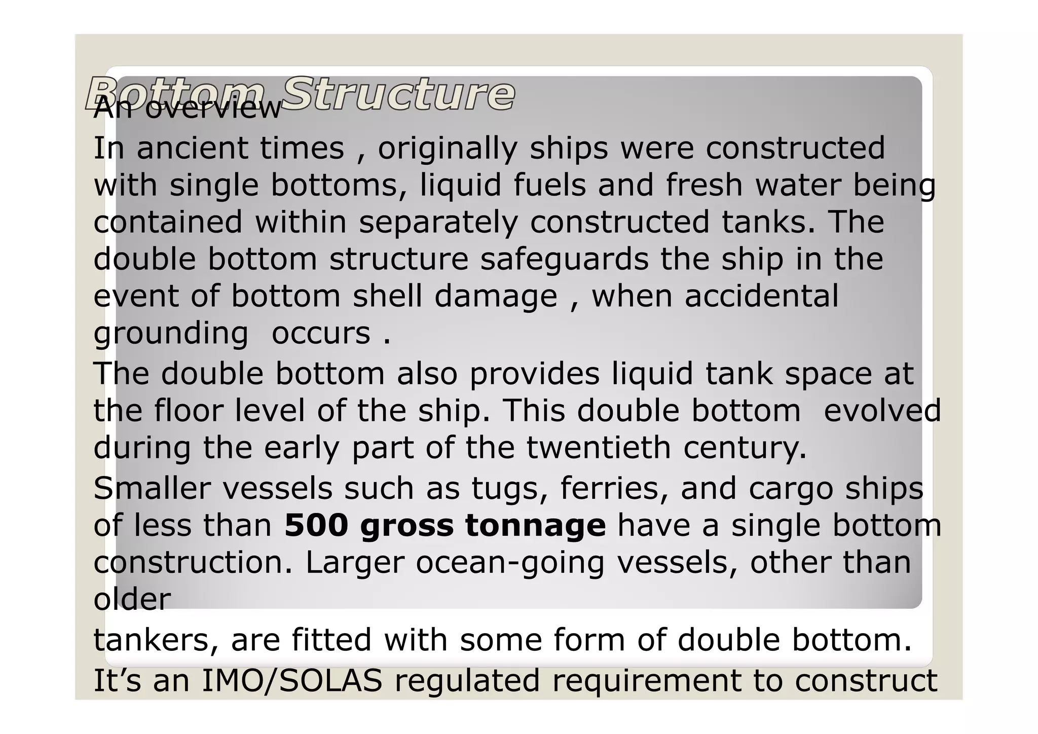 double bottom structure | PDF