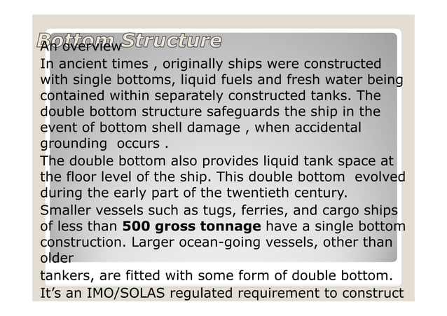 double bottom structure | PDF