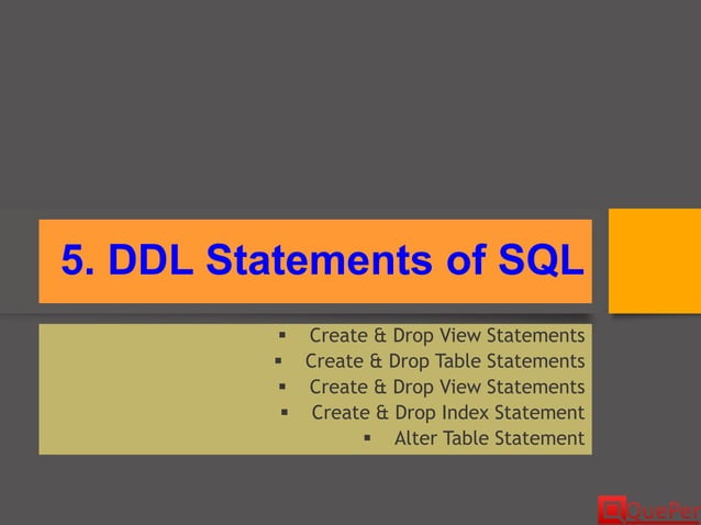 Database Systems Sql Ddl Statements Chapter 32 Ppt 1288