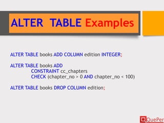 Database Systems - SQL - DDL Statements (Chapter 3/2) | PPT