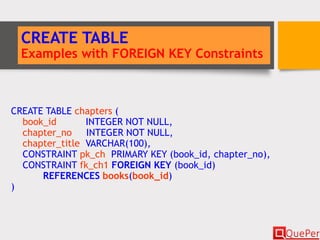 Database Systems - SQL - DDL Statements (Chapter 3/2) | PPT