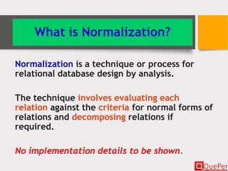 Database Systems - Normalization of Relations(Chapter 4/3) | PDF