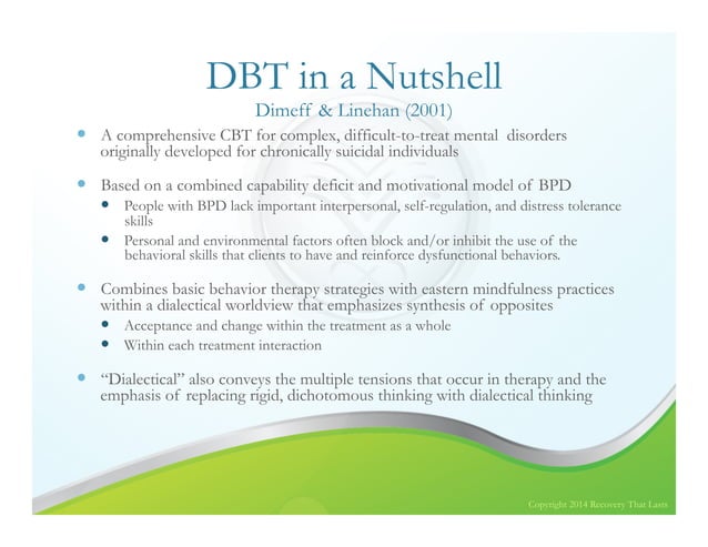 DBT for those with BPD and Substance Use Disorders | PDF