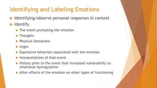 Emotion Regulation and Vulnerability Prevention | PPT