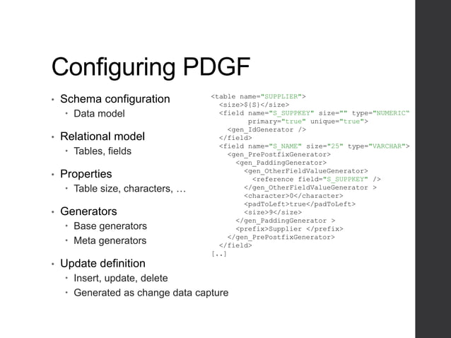 Rapid Development of Data Generators Using Meta Generators in PDGF | PPTX