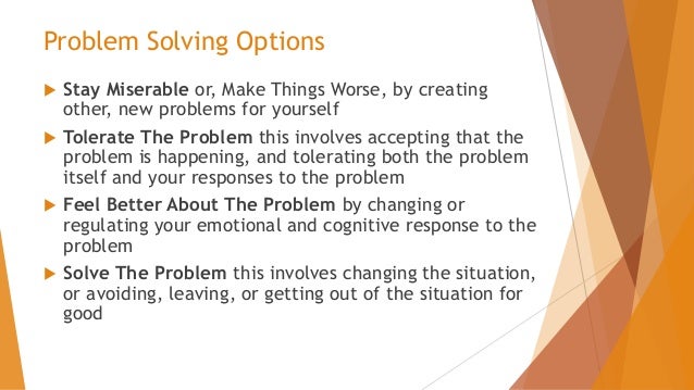 Dialectical Behavior Interventions: Problem Solving