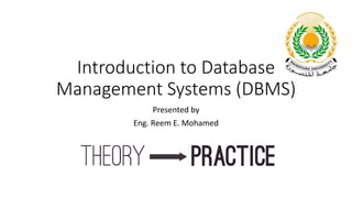 Introduction to Database Management Systems | PPTX